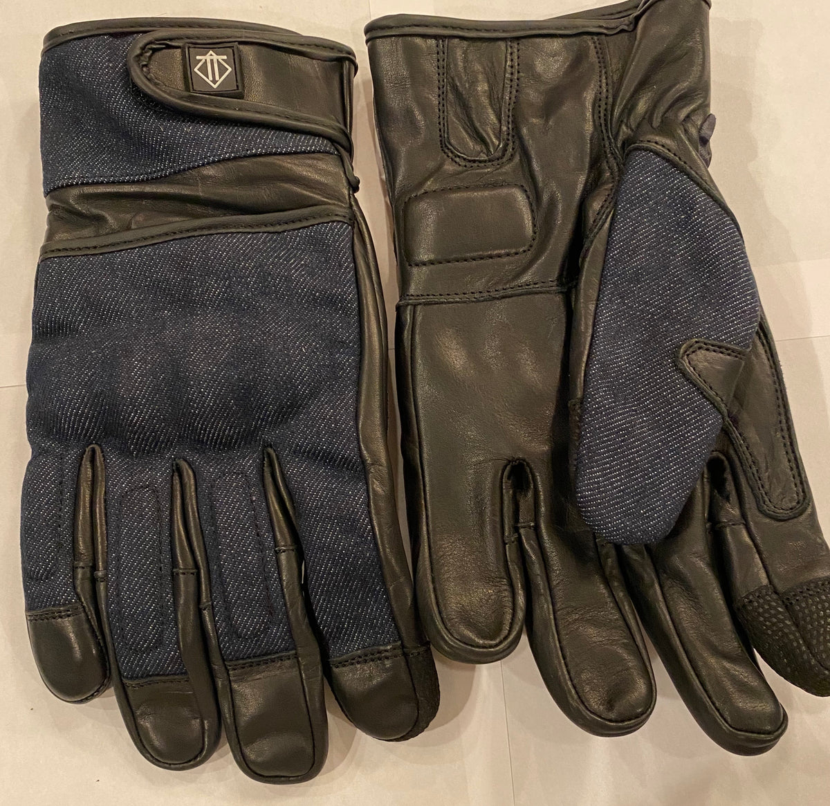 Blue Hybrid Riding Gloves – American Outlaw Gear